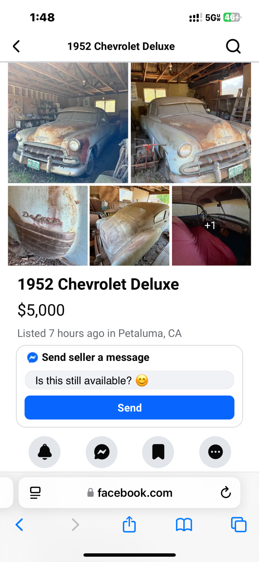 1952 Chevrolet Deluxe, not mine. - "Not Mine" Automobiles For Sale ...
