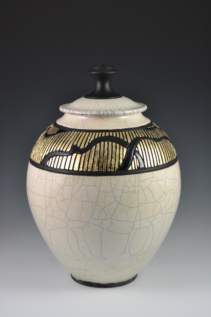 Gold Leaf Raku Jar - Browse Member Galleries - Ceramic Arts Daily Community