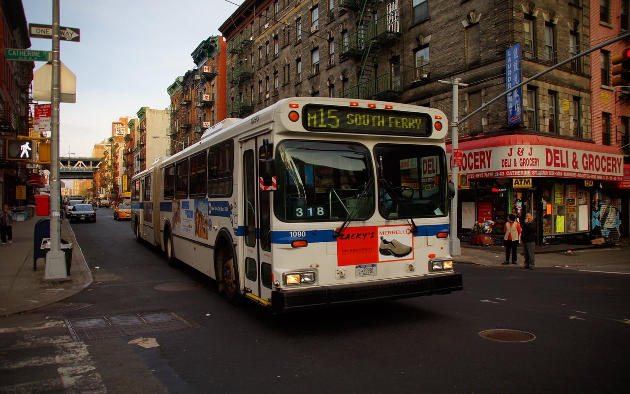 1997 New Flyer D60HF 1090 On The M15 - Surface Transit Gallery - NYC ...