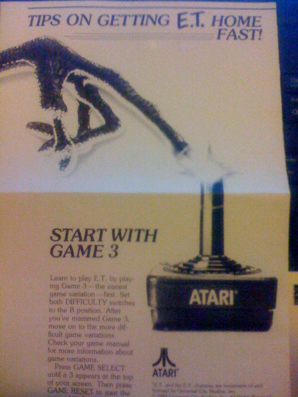 ET Tips Sheet? - Atari 2600 - AtariAge Forums