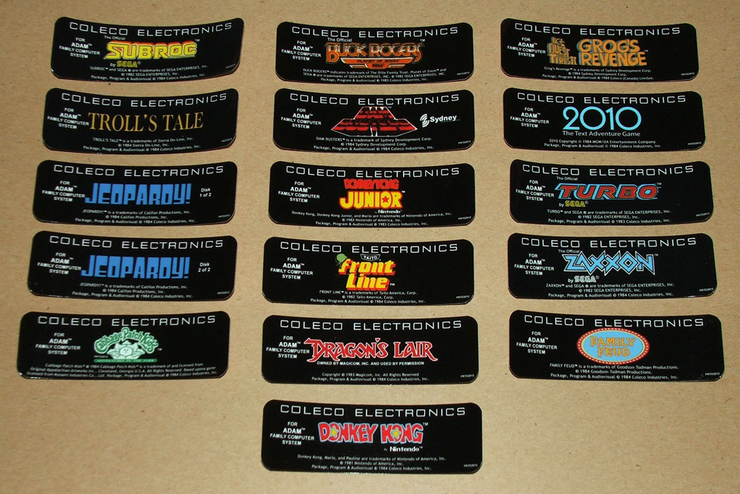 ADAM Game Disk Labels & Disk Sleeves (Interest Check) - Page 2 ...