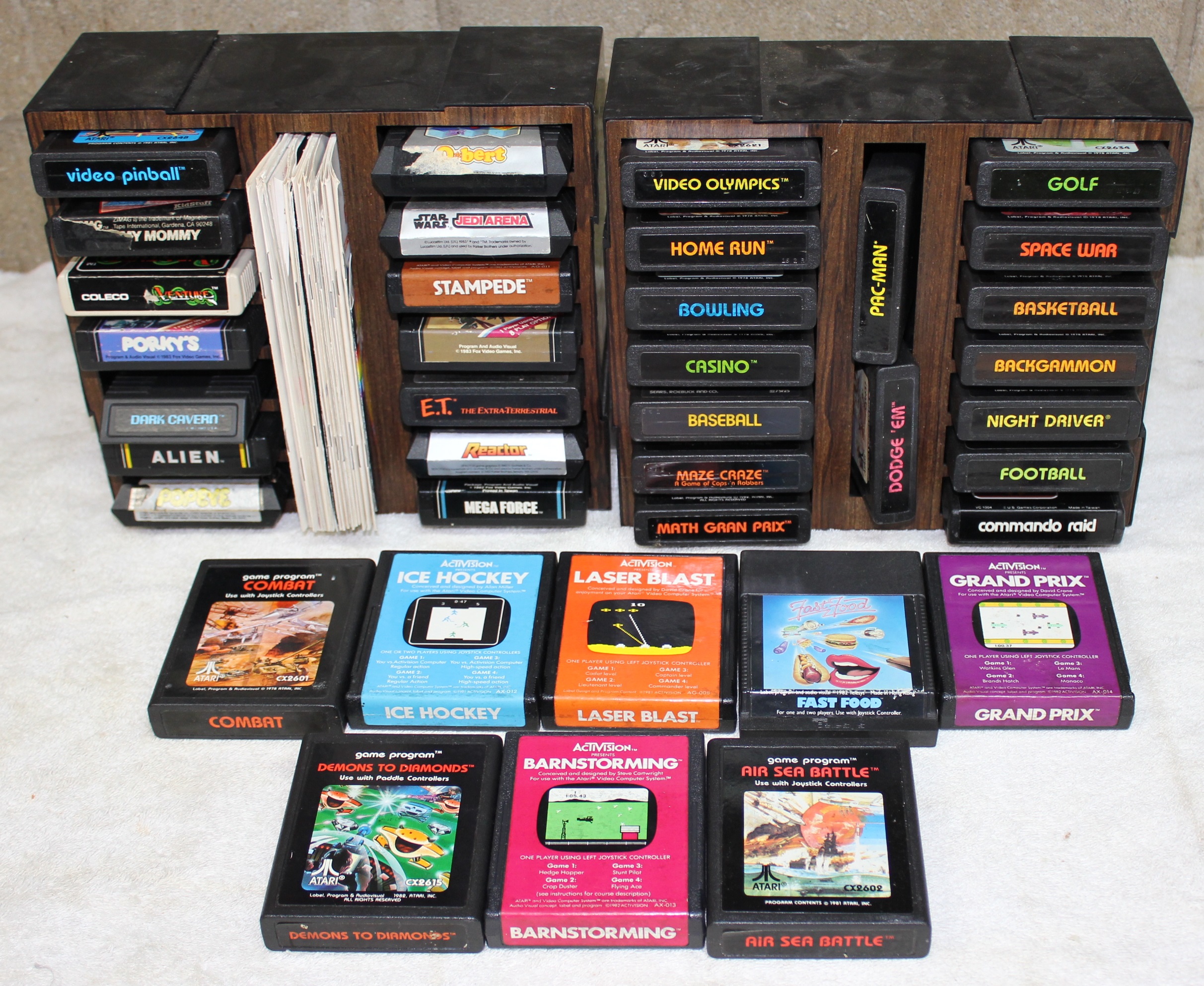 Atari 2600 interlocking bins with 38 games - $50 - Buy, Sell, and Trade ...