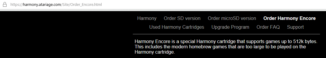 False Advertising - Harmony Cartridge - AtariAge Forums
