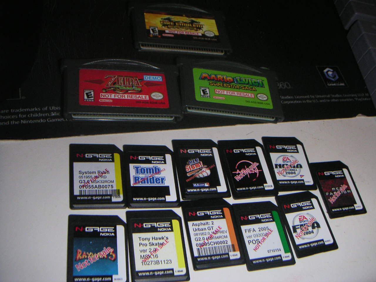 FS: SNES Test Carts, Heavy Sixer, Mythicon Boxes, N-gage NFR, GBA NFR ...