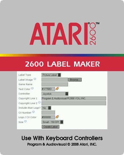 omg...i just discovered the Atari Label Maker - Atari 2600 - AtariAge ...
