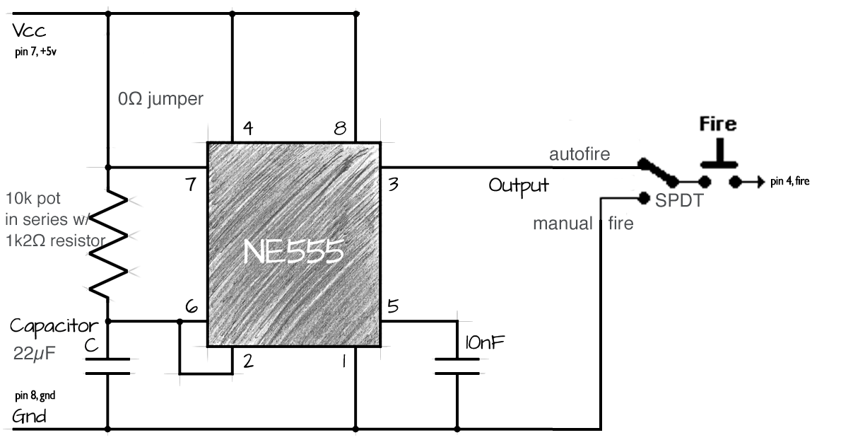 Schematic for a rapid fire / turbo button? - Atari 2600 - AtariAge Forums