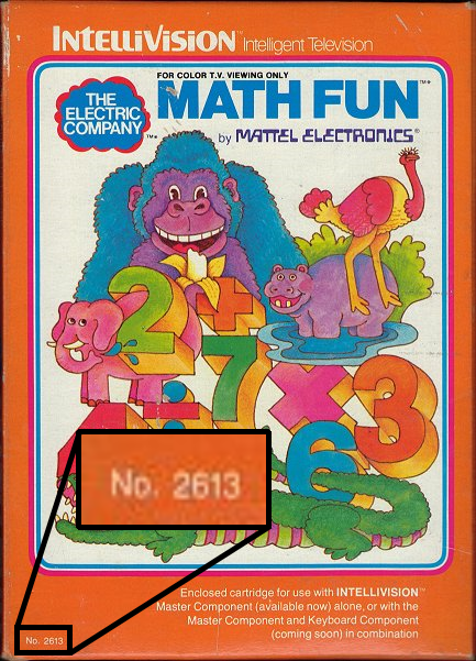 Mattel Part numbers... is there a pattern? - Intellivision / Aquarius ...