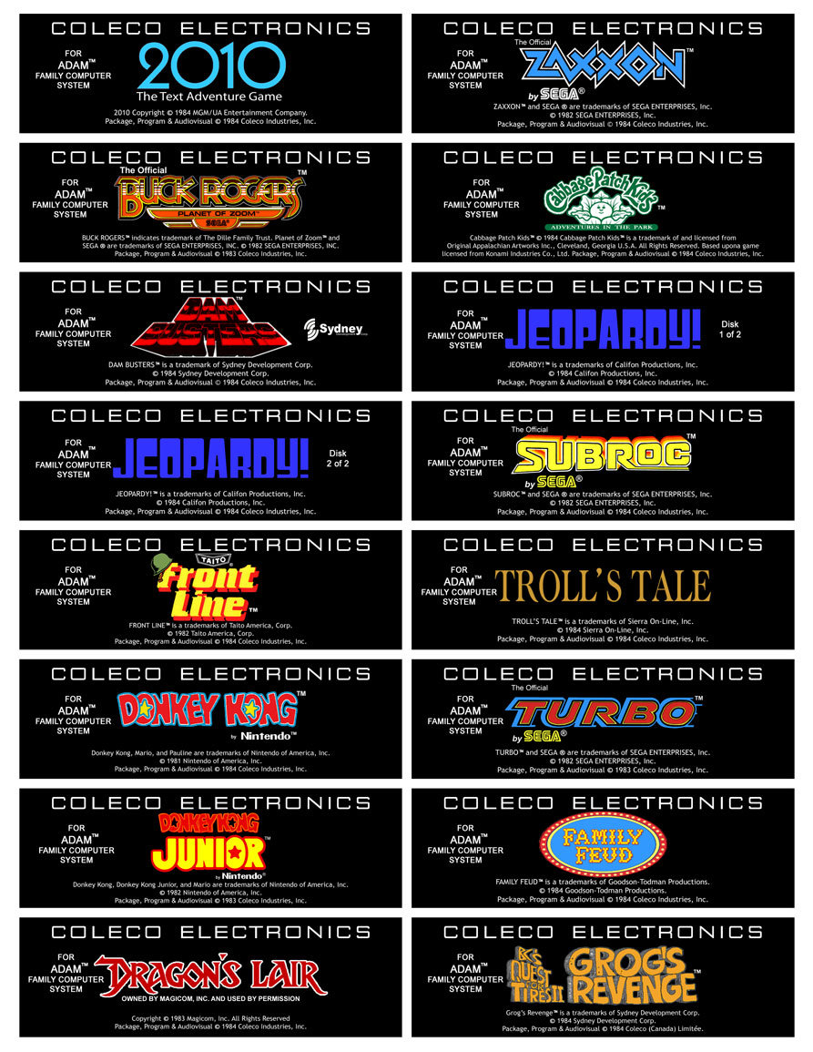Disk software released - ColecoVision / Adam - AtariAge Forums