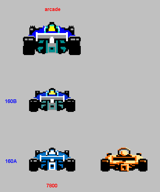 Love Pole Position 2 for the 7800, but what about... a blue F1 Car ...