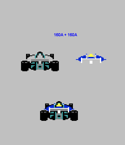 Love Pole Position 2 for the 7800, but what about... a blue F1 Car ...