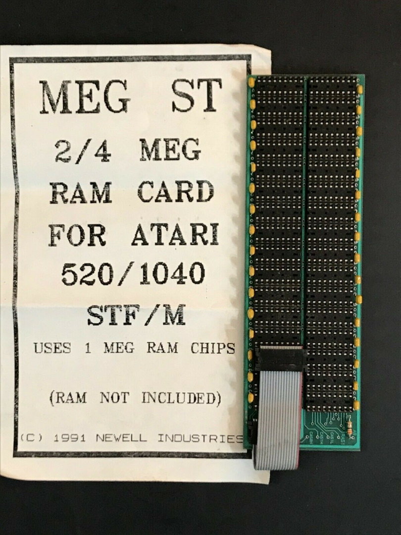 Newell Ind. MEG ST Memory Expansion - Atari ST/TT/Falcon Computers ...