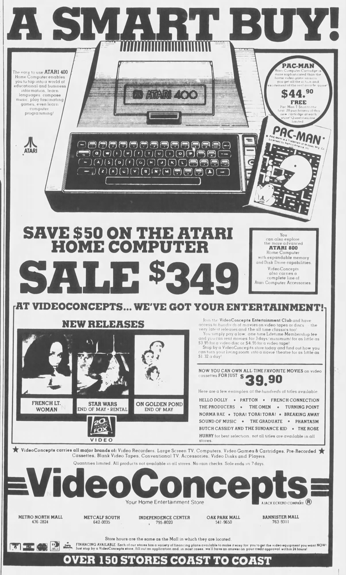Atari 400/800 Pac-Man Newspaper Ads From 1982 - Atari 8-Bit Computers ...