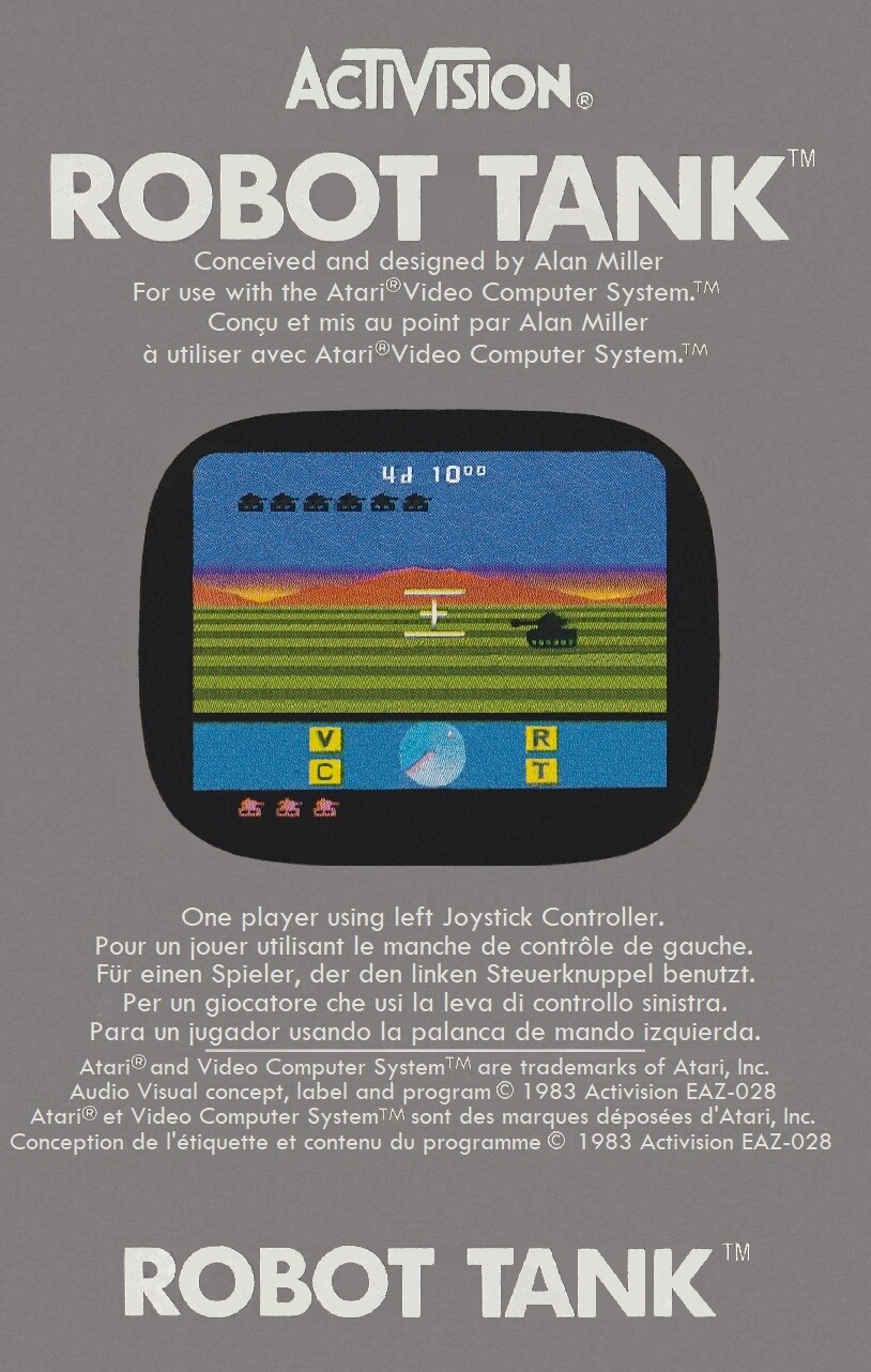 Robot Tank - Atari Label Reproduction/ Relabeling - AtariAge Forums