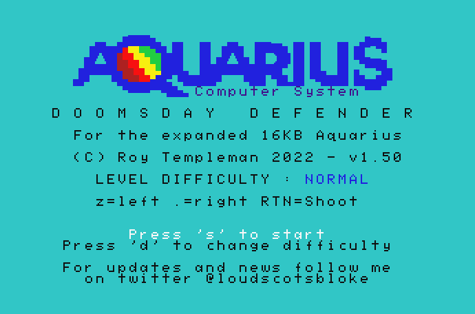 New Aquarius game being released soon! - Intellivision / Aquarius ...