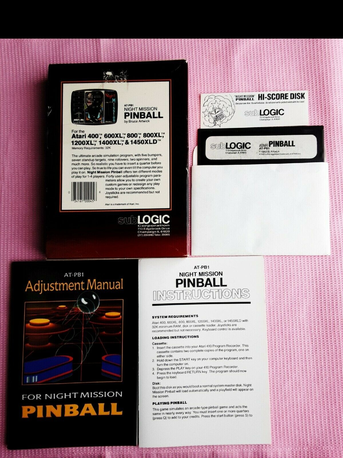 SubLogic's Night Mission Pinball Manual Instructions - Atari 8-Bit ...