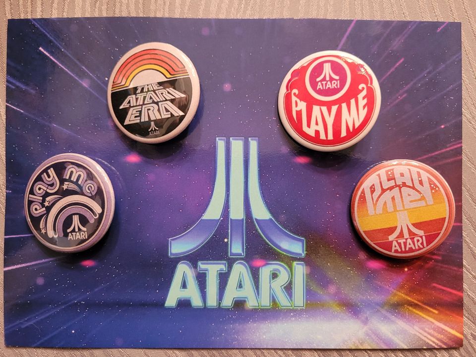 Set of 4 Atari retro buttons - New Jaguar Decal/Sticker 7" - Buy, Sell ...