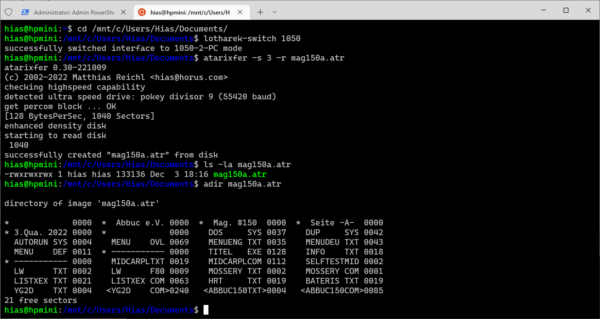 Running AtariSIO in Windows WSL2 - Atari 8-Bit Computers - AtariAge Forums