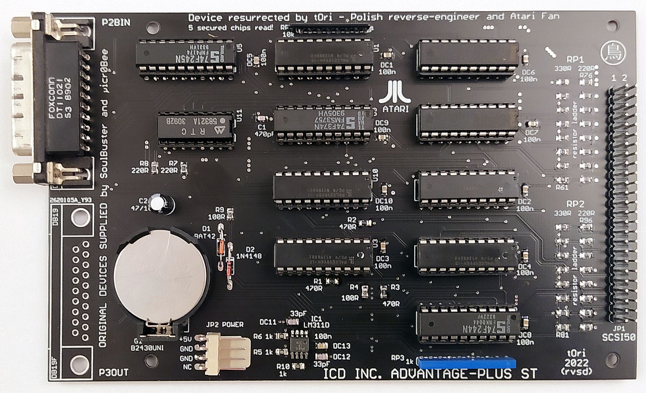 ICD AdSCSI Plus interface remake project in progress - Atari ST/TT ...