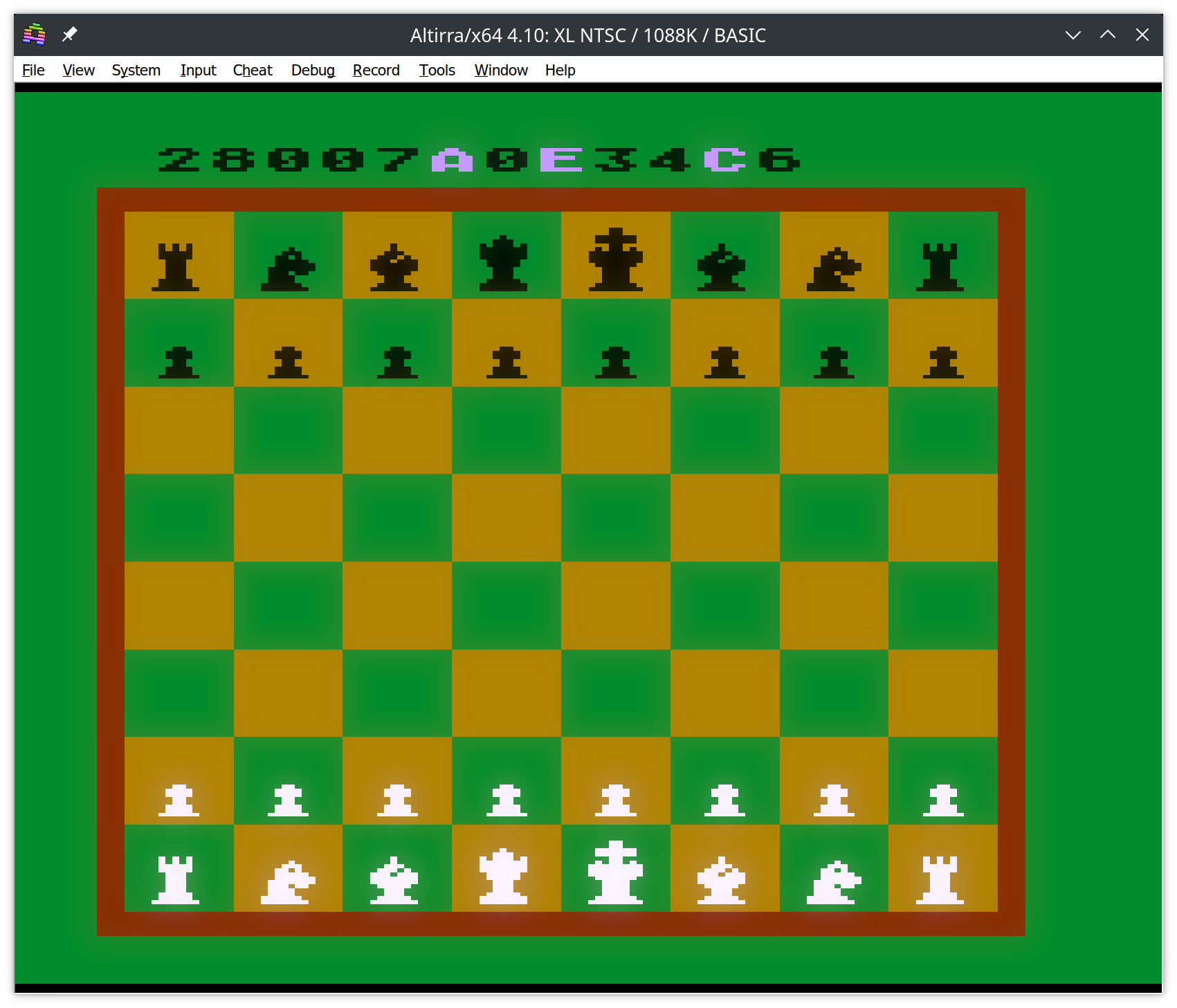 Working on #FujiNet Chess, anyone want to help pick a color scheme ...