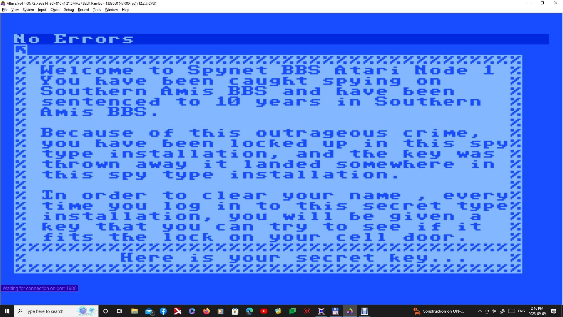 Screenshots from SpyNet Atari BBS Systems - Atari 5200 / 8-bit ...