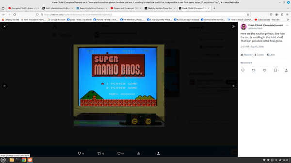Super Mario Bros. Prototype? - Nintendo Entertainment System (NES ...