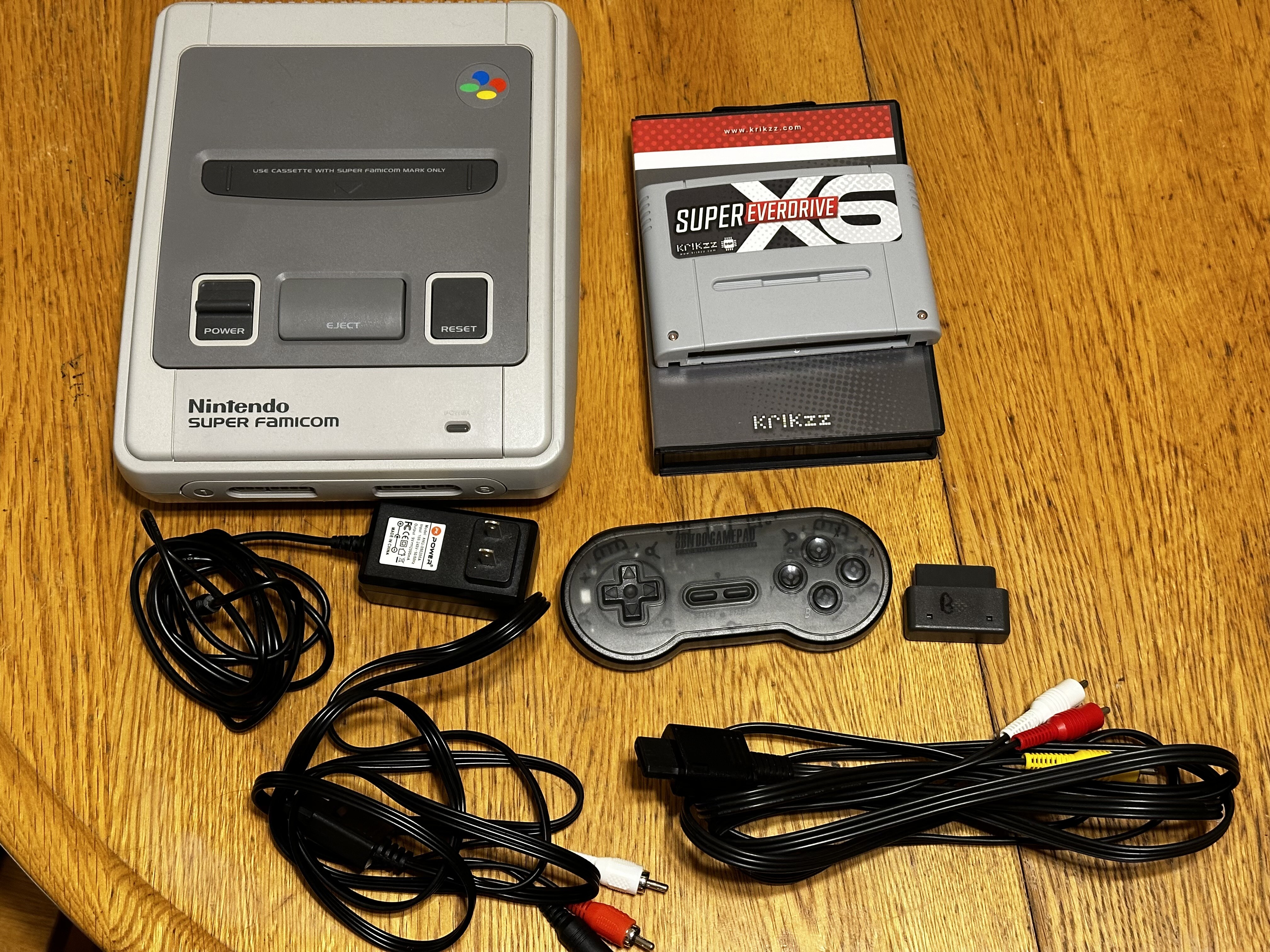 FS: Super Famicom console with 8bitdo controller, cables, and Super ...