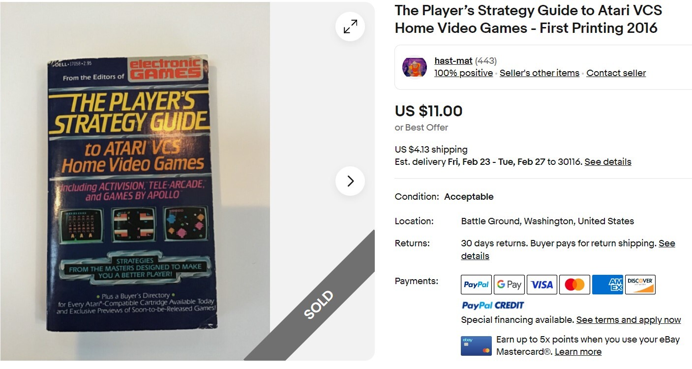$11 for a 40+ year 2600 strategy guide. - Atari 2600 - AtariAge Forums