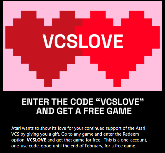 Any Game in the VCS Store is FREE Offer (to end of Feb 2024) - Atari ...