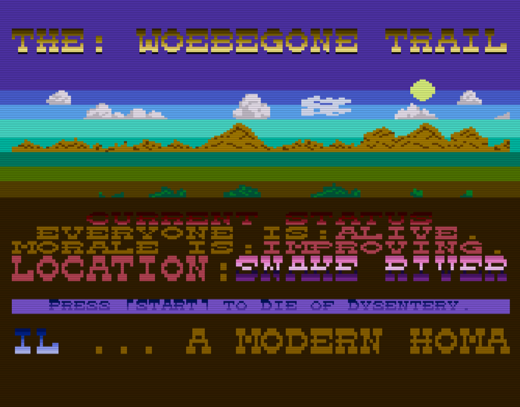 The Woebegone Trail: DevLog - Day 14 - ANTIC antics ... - Press START ...