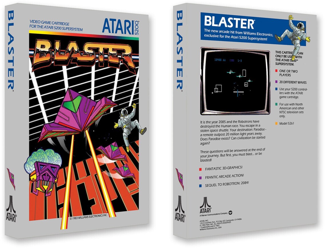 The Art Of Blaster - Making a 5200 label. - Atari 5200 - AtariAge Forums