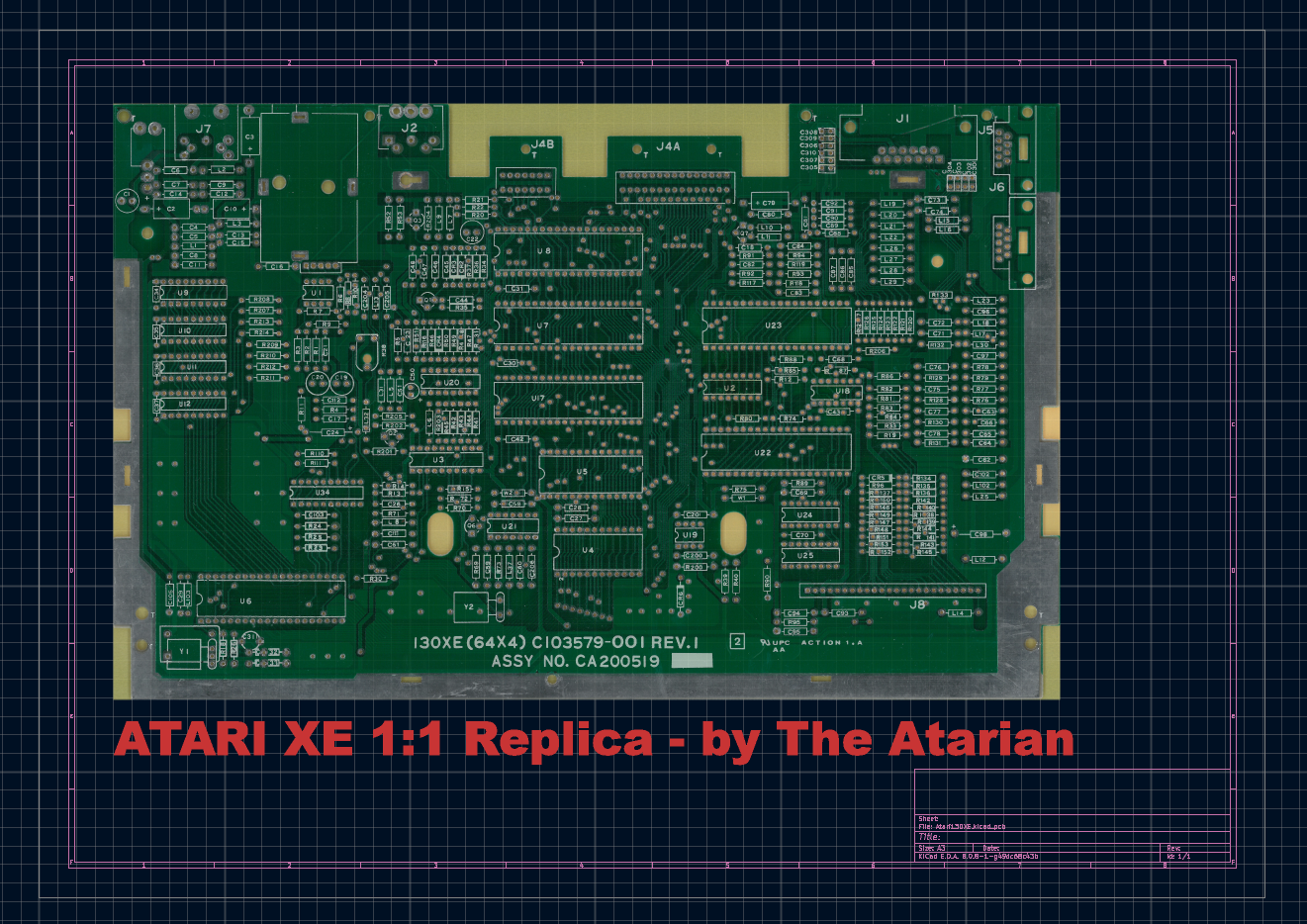 New 1:1 1000dpi Replica of Atari XE Motherboard – Interest Check ...