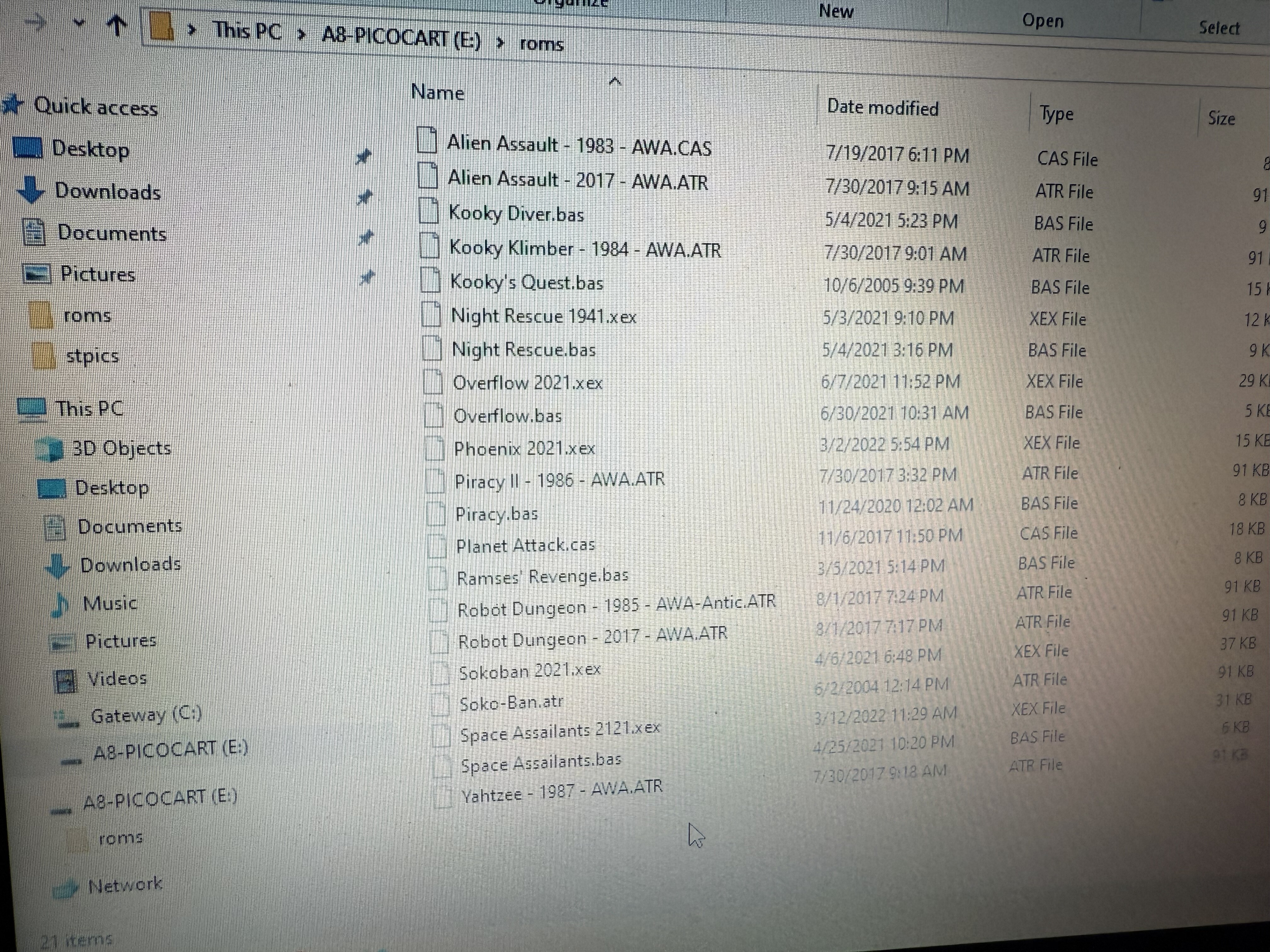 .bas/.cas files on A8 Pico Cart? - Atari 8-Bit Computers - AtariAge Forums