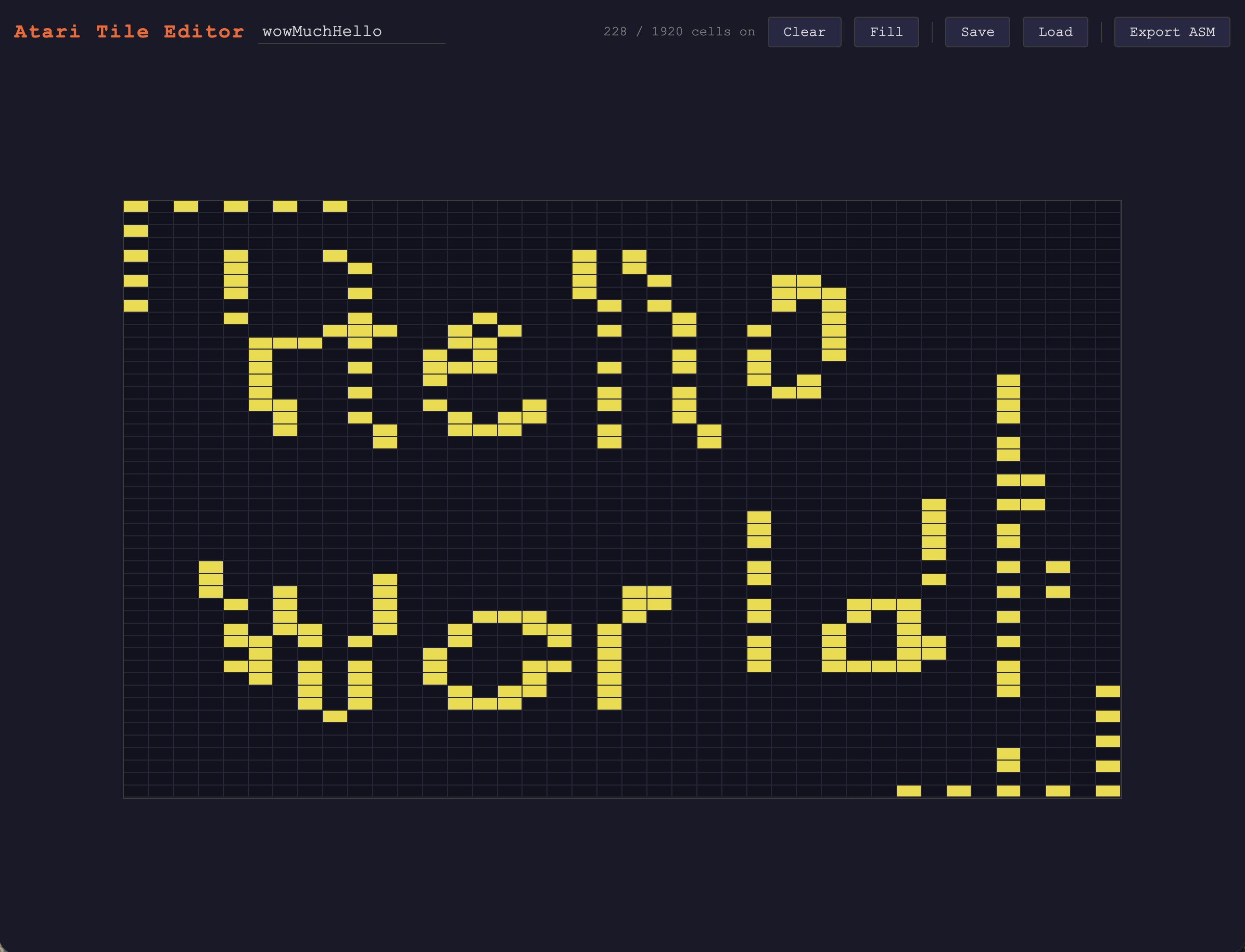 AtariTileEditor: tile editor and tile engine for Atari 2600 assembly ...