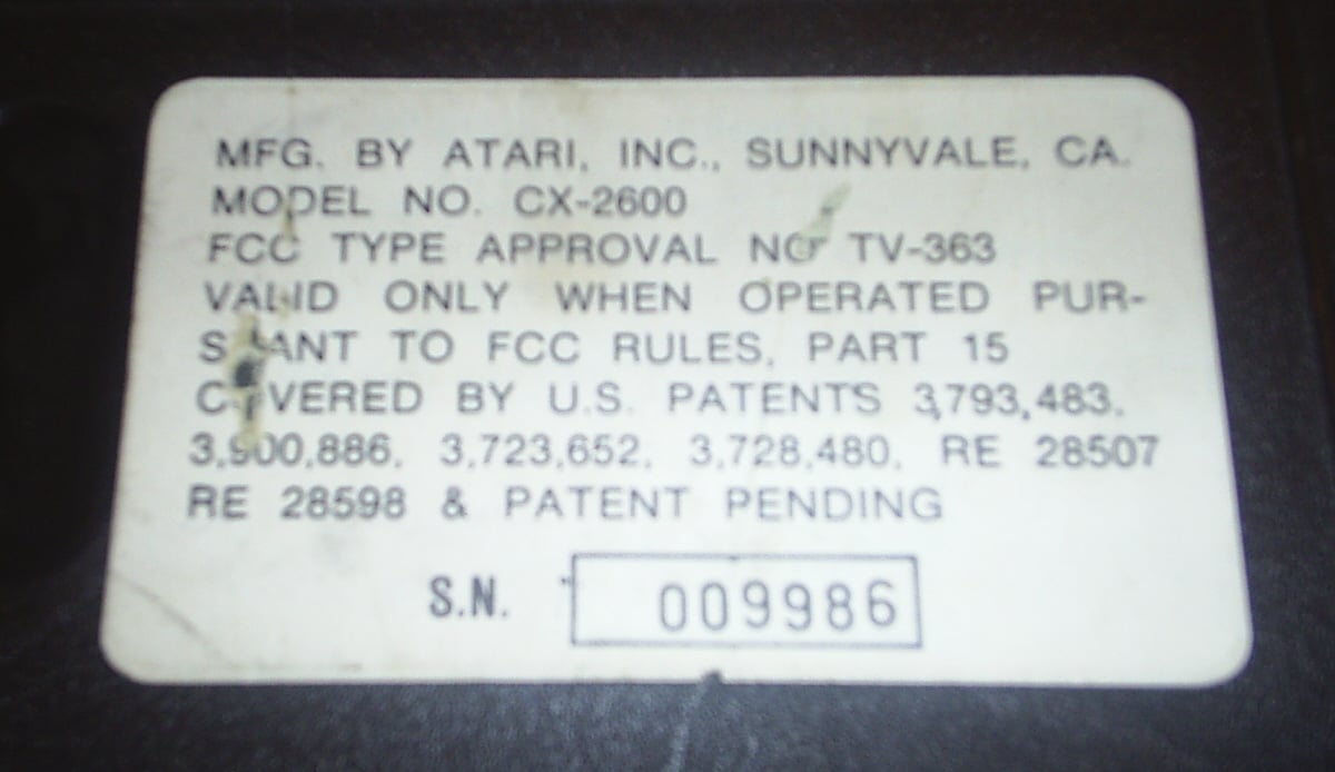 Heavy 6er Serial # list? - Atari 2600 - AtariAge Forums