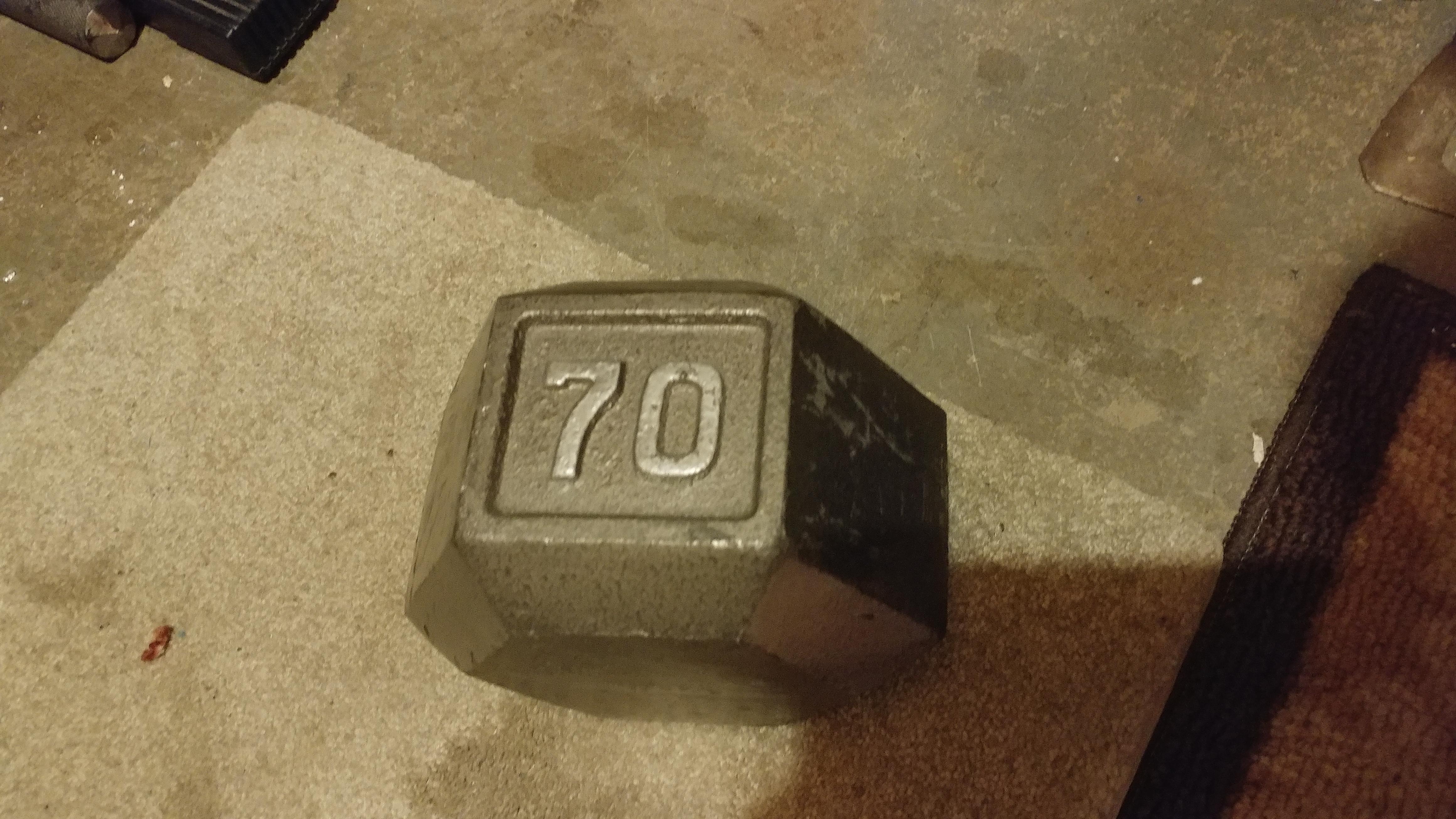 trade half of 70lb hex dumbell block weight - Equipment - The GripBoard