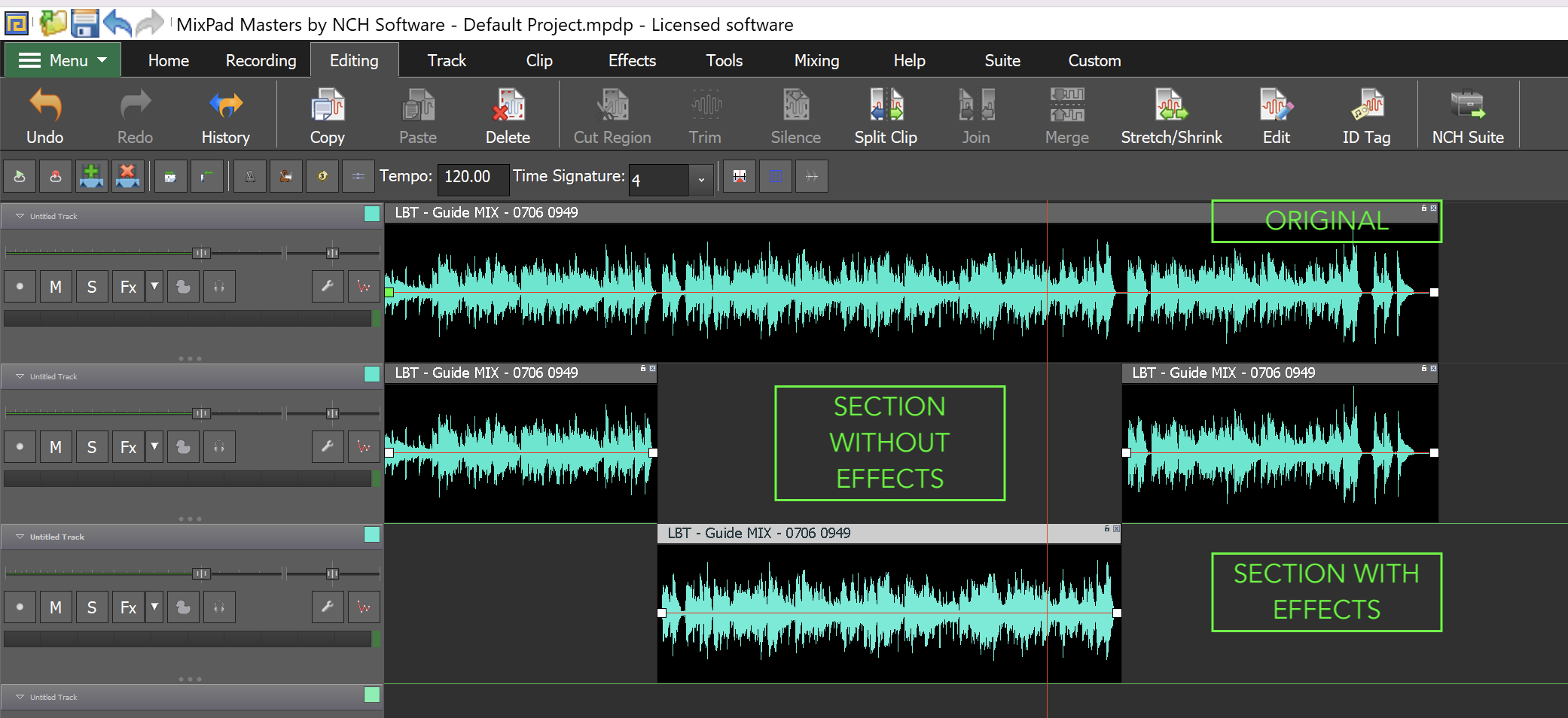 [solved] adding effect to only one clip on the track - MixPad - NCH ...