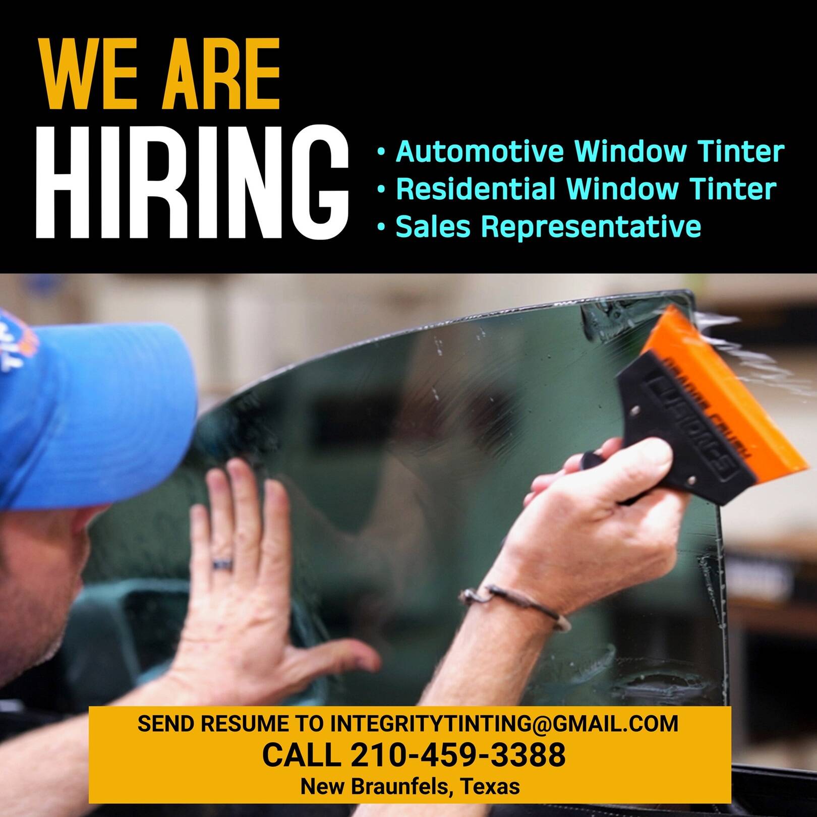 We Are Hiring Automotive Window Tinters & Residential Window Tinters In ...