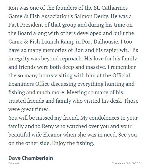 Ron Penfound - Non-Fishing Related - Niagara Fishing Forum