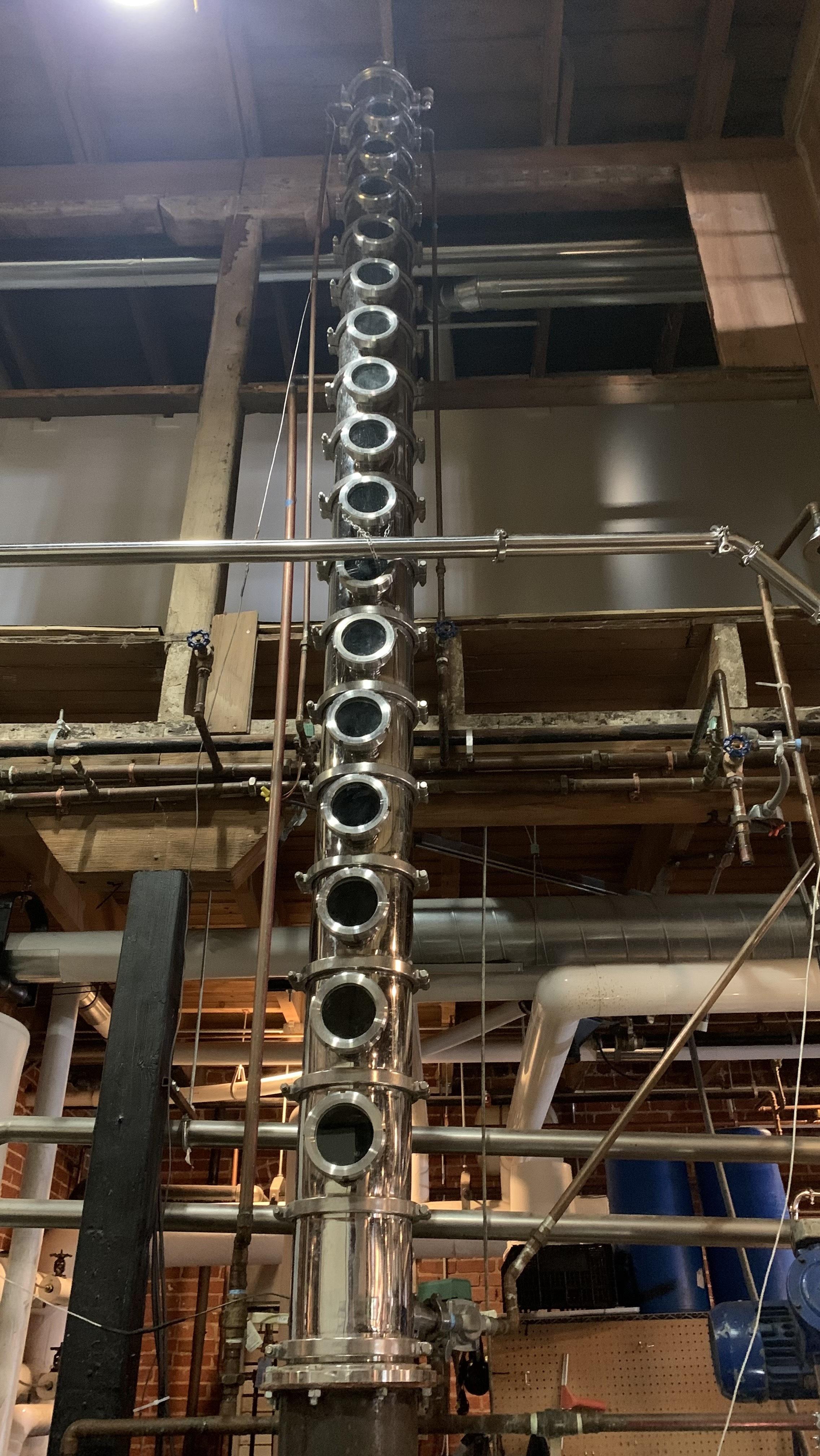FOR SALE: 8" Bubble Cap 16 Plate Distillation Column - For Sale - Peer ...