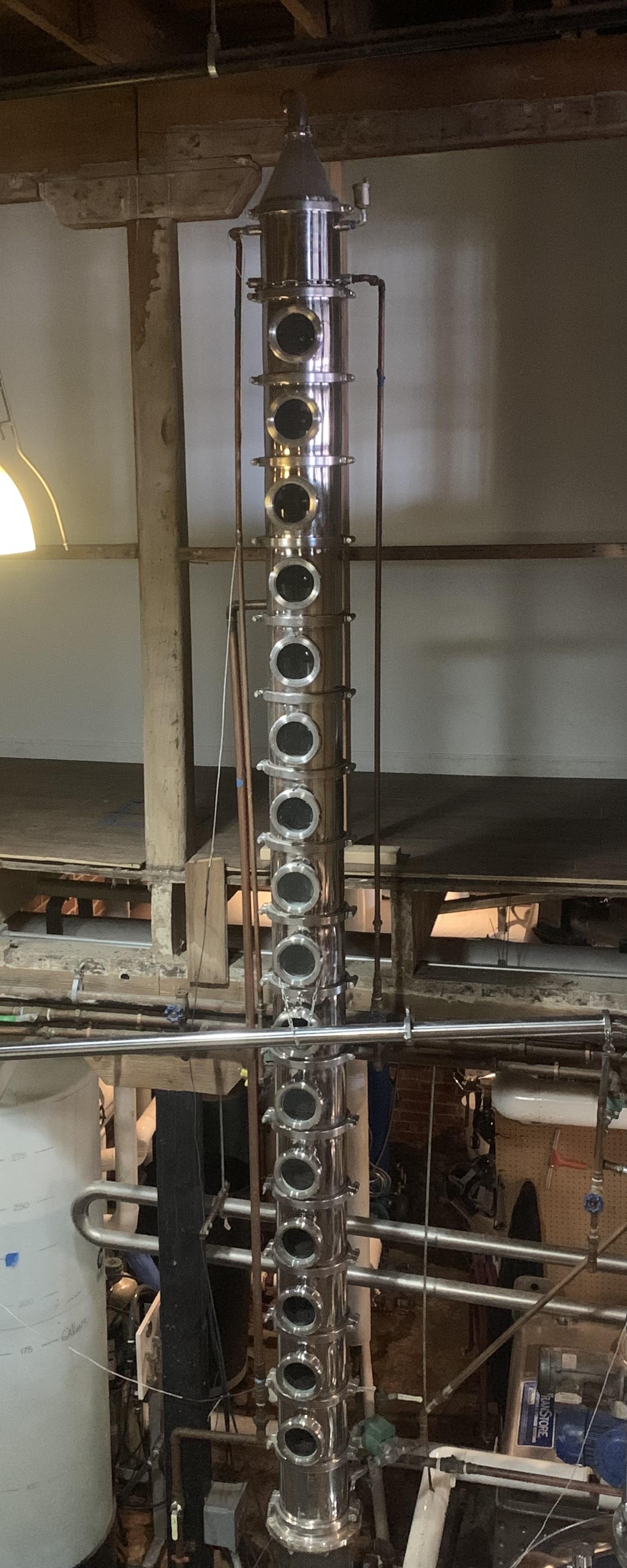 FOR SALE: 8" Bubble Cap 16 Plate Distillation Column - For Sale - Peer ...