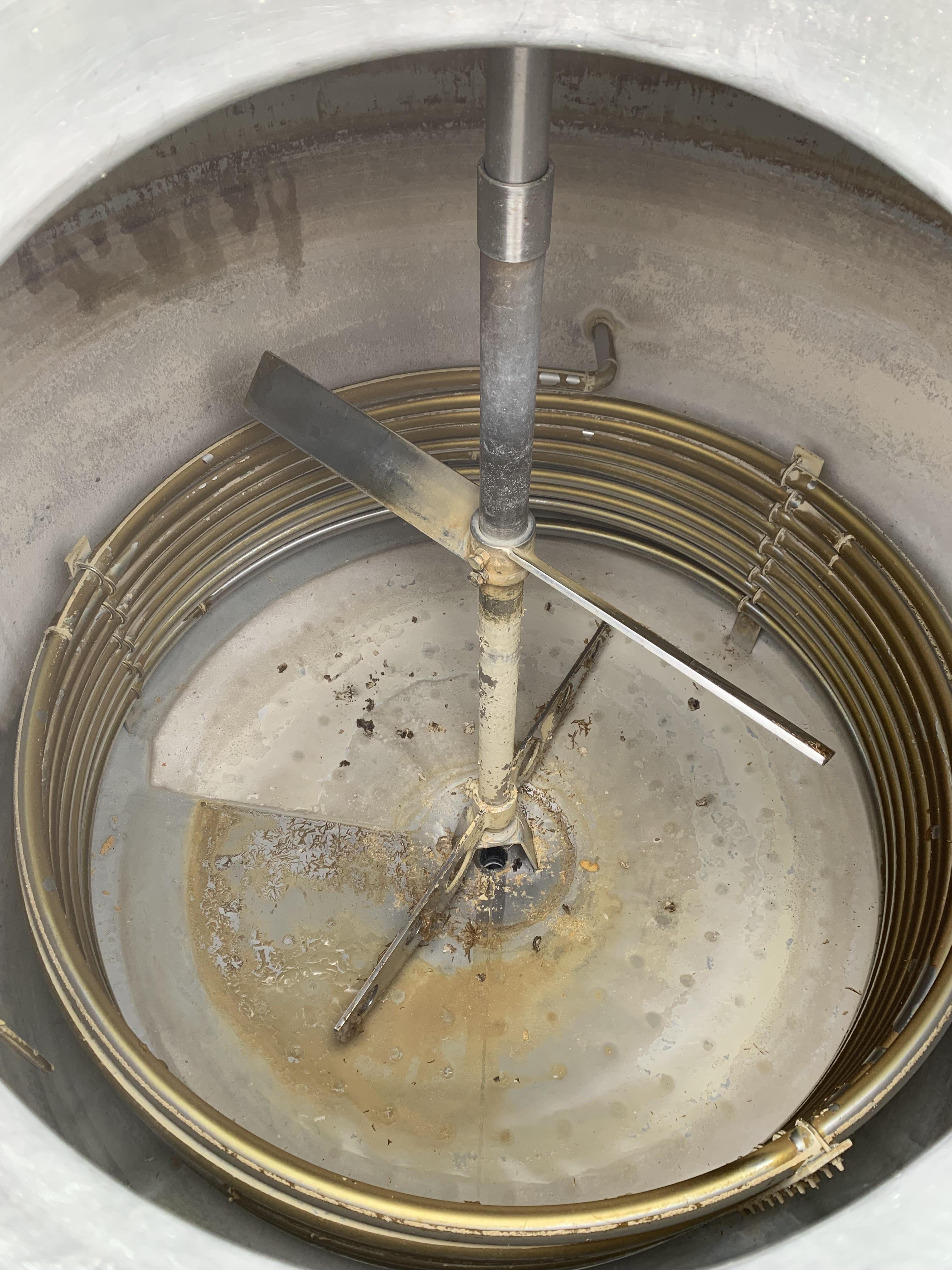 500 gallon jacketed mash cooker with cooling coils 2 years old - For ...