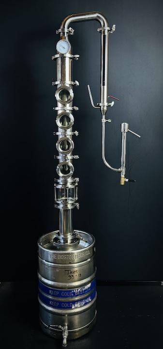 Complete 4" Stainless Flute/Column Still with 60L Custom Keg-Kettle ...