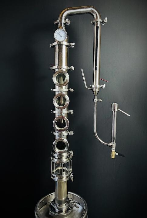 Complete 4" Stainless Flute/Column Still with 60L Custom Keg-Kettle ...