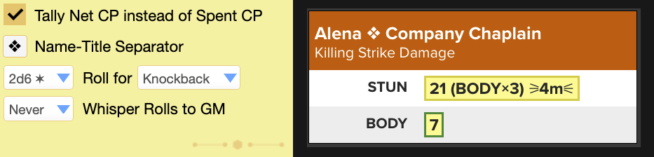 New Roll20 Character Sheet - Hero System 6e Heroic - Page 4 - Other ...