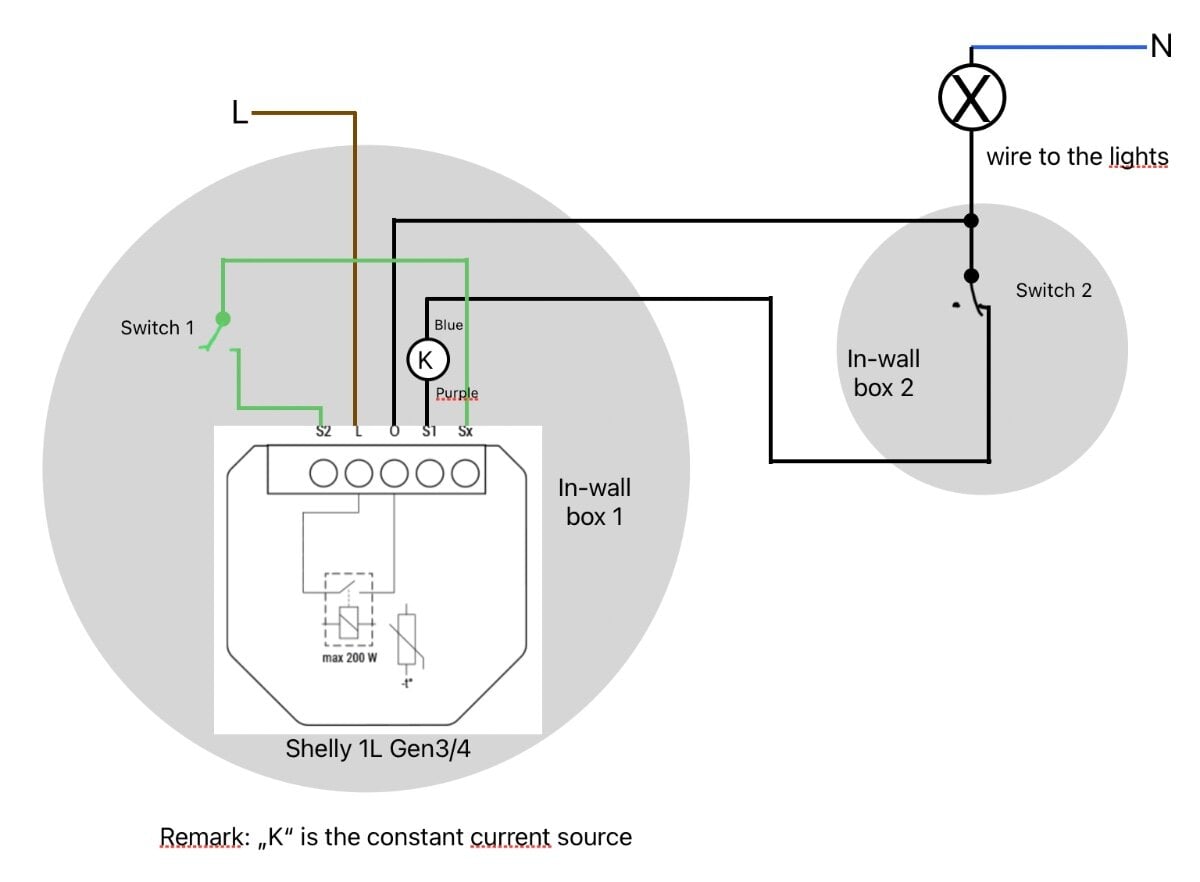 Help wiring Shelly 1 Mini Gen 3 + Shelly i4 Gen 3 for 3-way switch ...