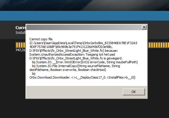 Errors updating ORBX Libs - FSX Support Forum - Orbx Community and ...