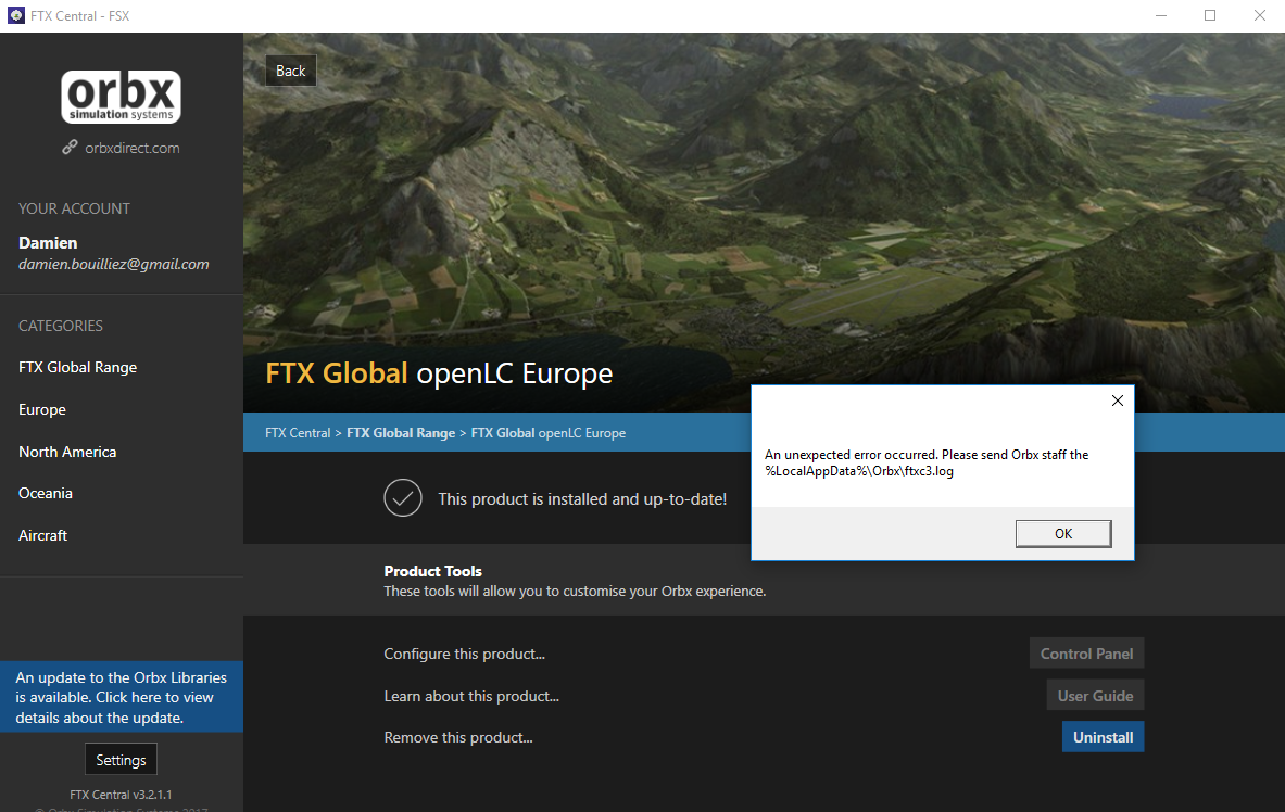 Install problem (landclass europe) - Orbx Global openLC Support - Orbx ...