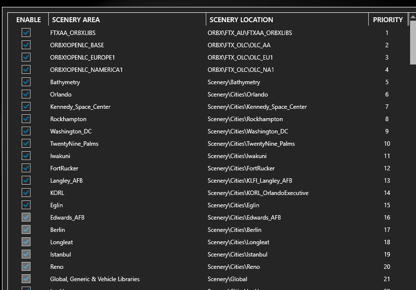 Scenery library correct order - PREPAR3D® V4.x Support Forum - Orbx ...