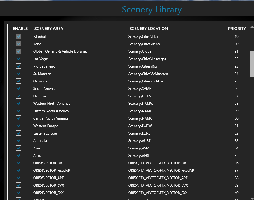 Scenery library correct order - PREPAR3D® V4.x Support Forum - Orbx ...