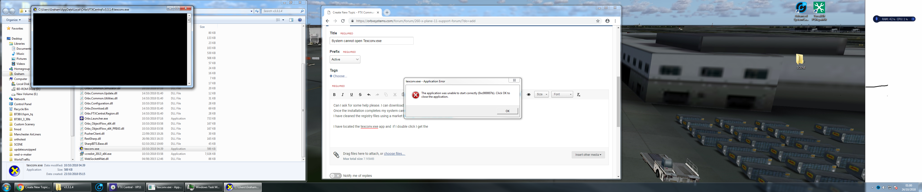 System cannot open Texconv.exe - X-Plane 11 Support Forum - Orbx ...